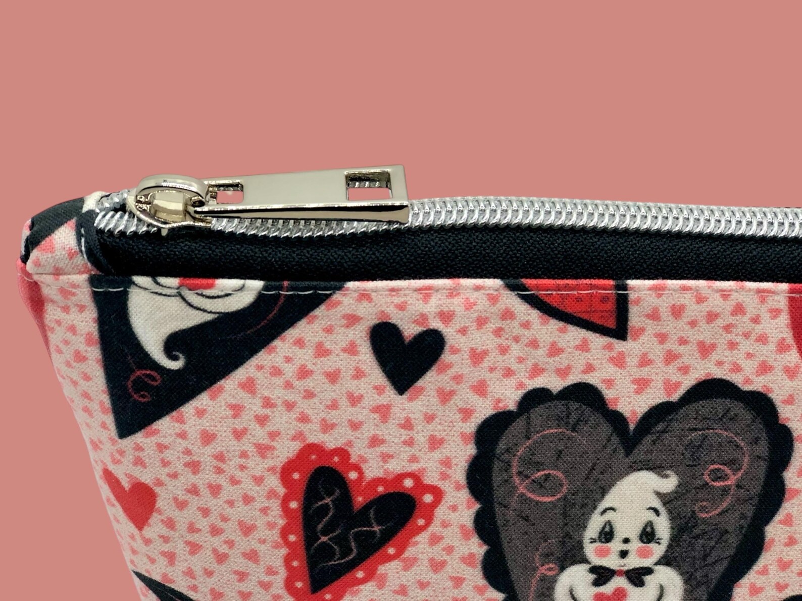 Vintage Valentine’s Day Zipper Pouch,midnight Kiss Pouch,kawaii Pouch ...