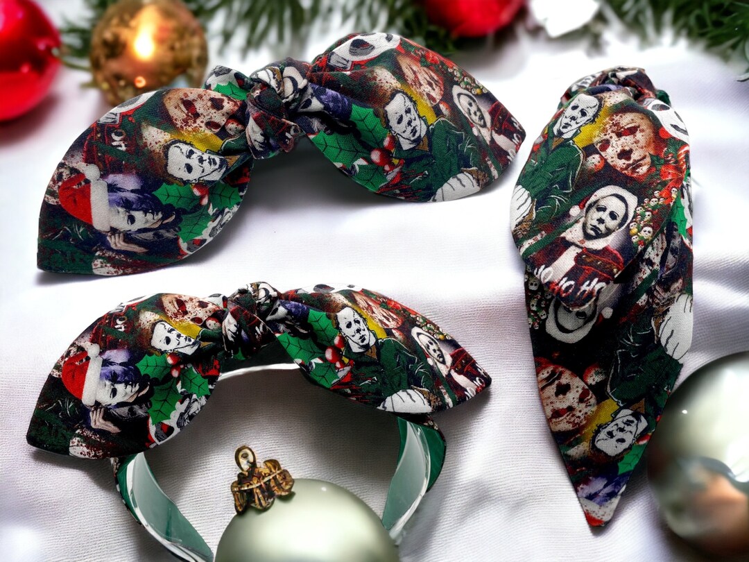 Horror Headbands,top Knot Horror Headband,headbands,creepmas,christmas ...