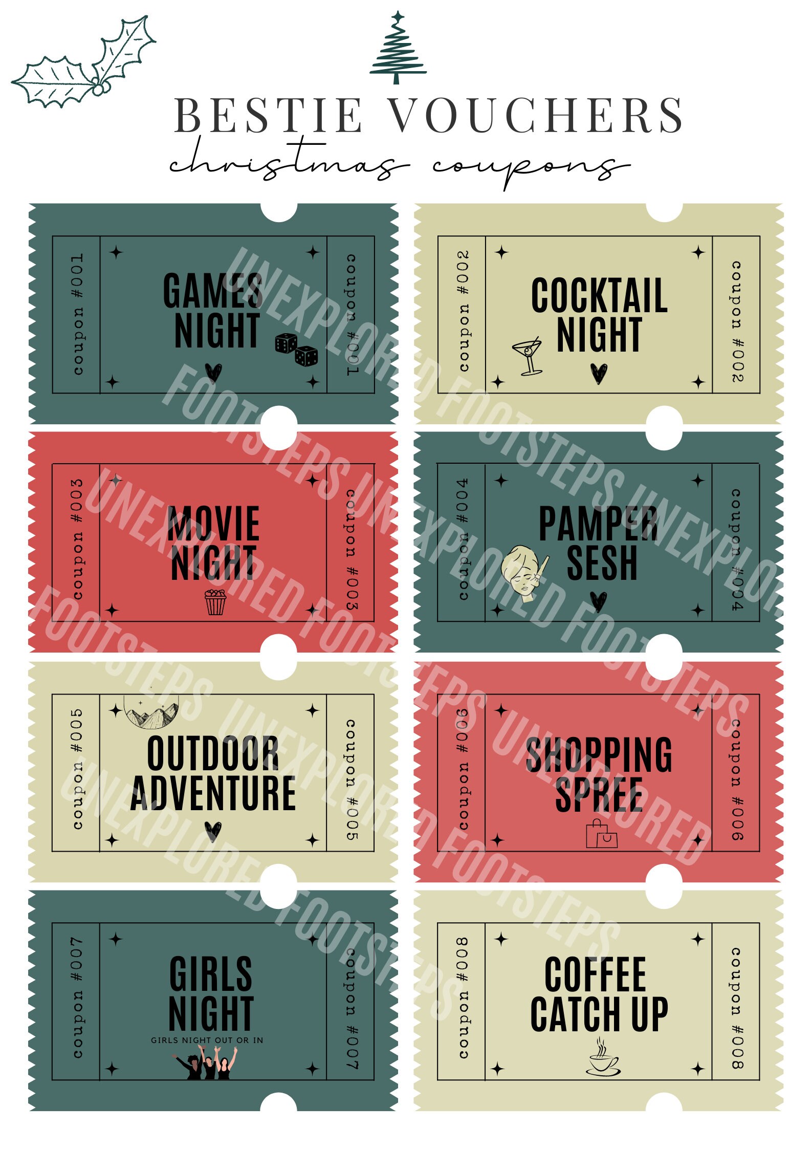 Girls Night Christmas Coupon Best Friend Coupon Birthday Coupon ...