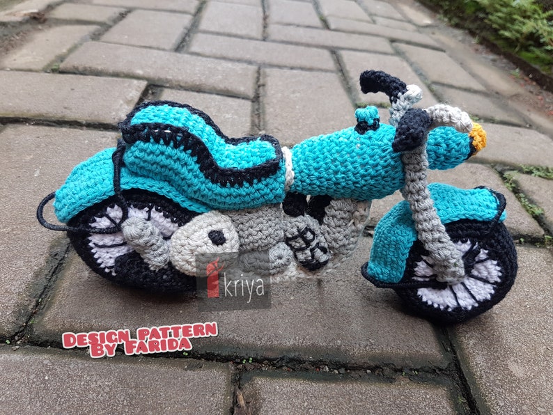 Crochet Doll Pattern Amigurumi-siantar Motorcycle Amigurumi - Etsy