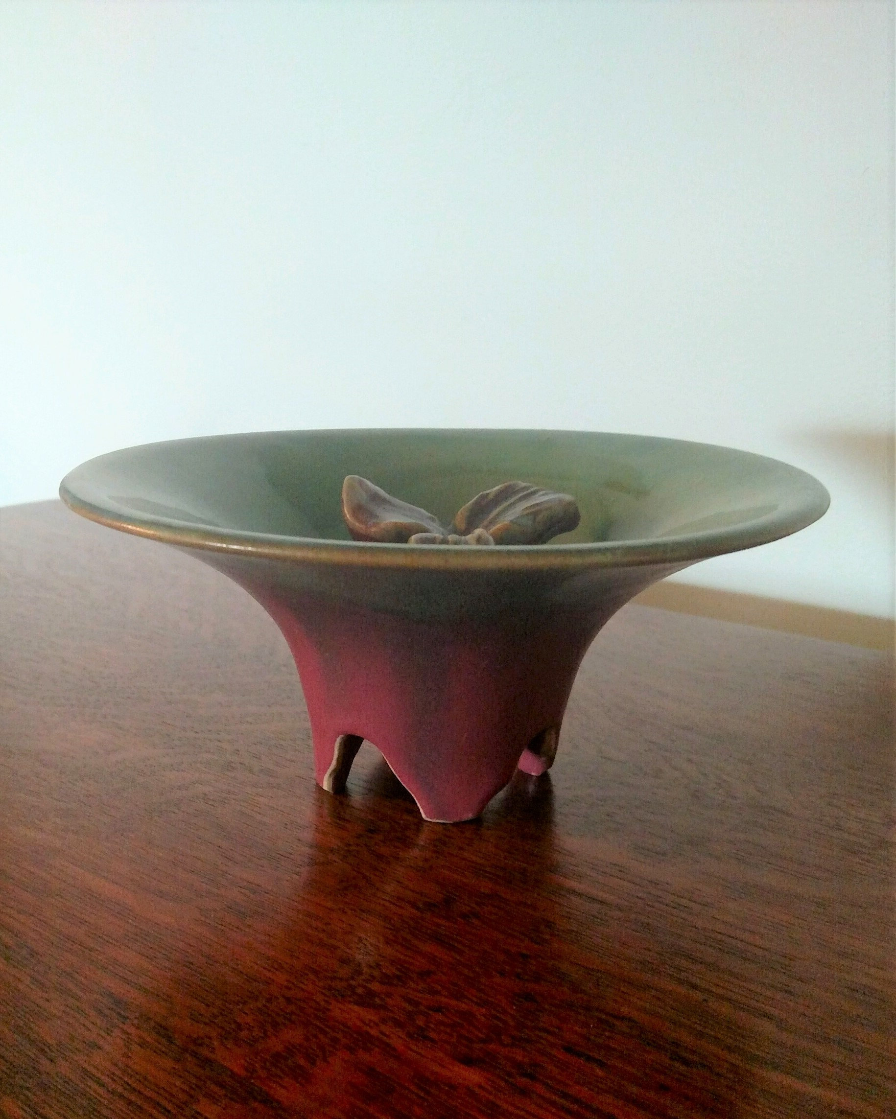 Fulper Art Pottery Bowl With Flower Frog - Etsy