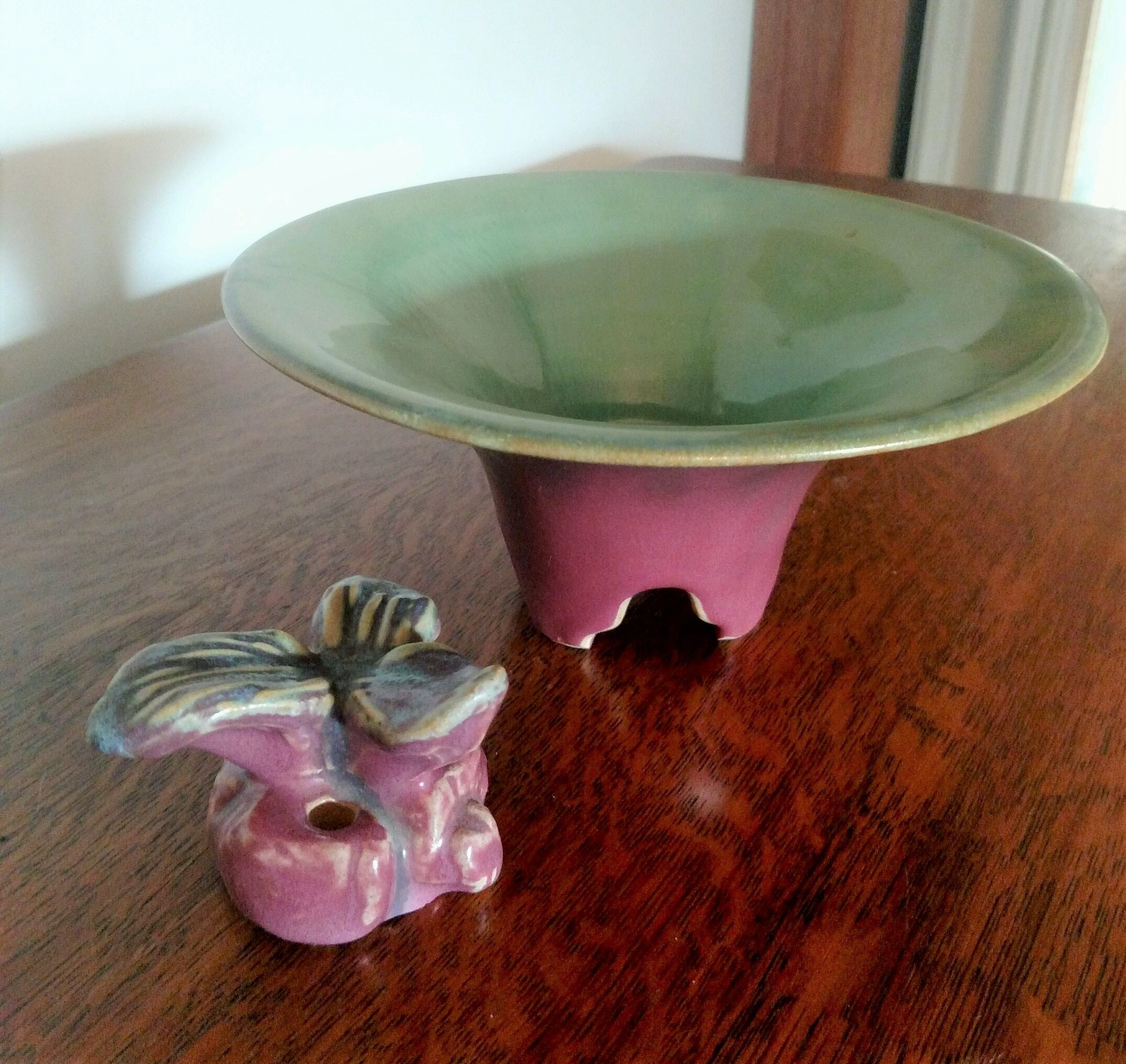 Fulper Art Pottery Bowl With Flower Frog - Etsy