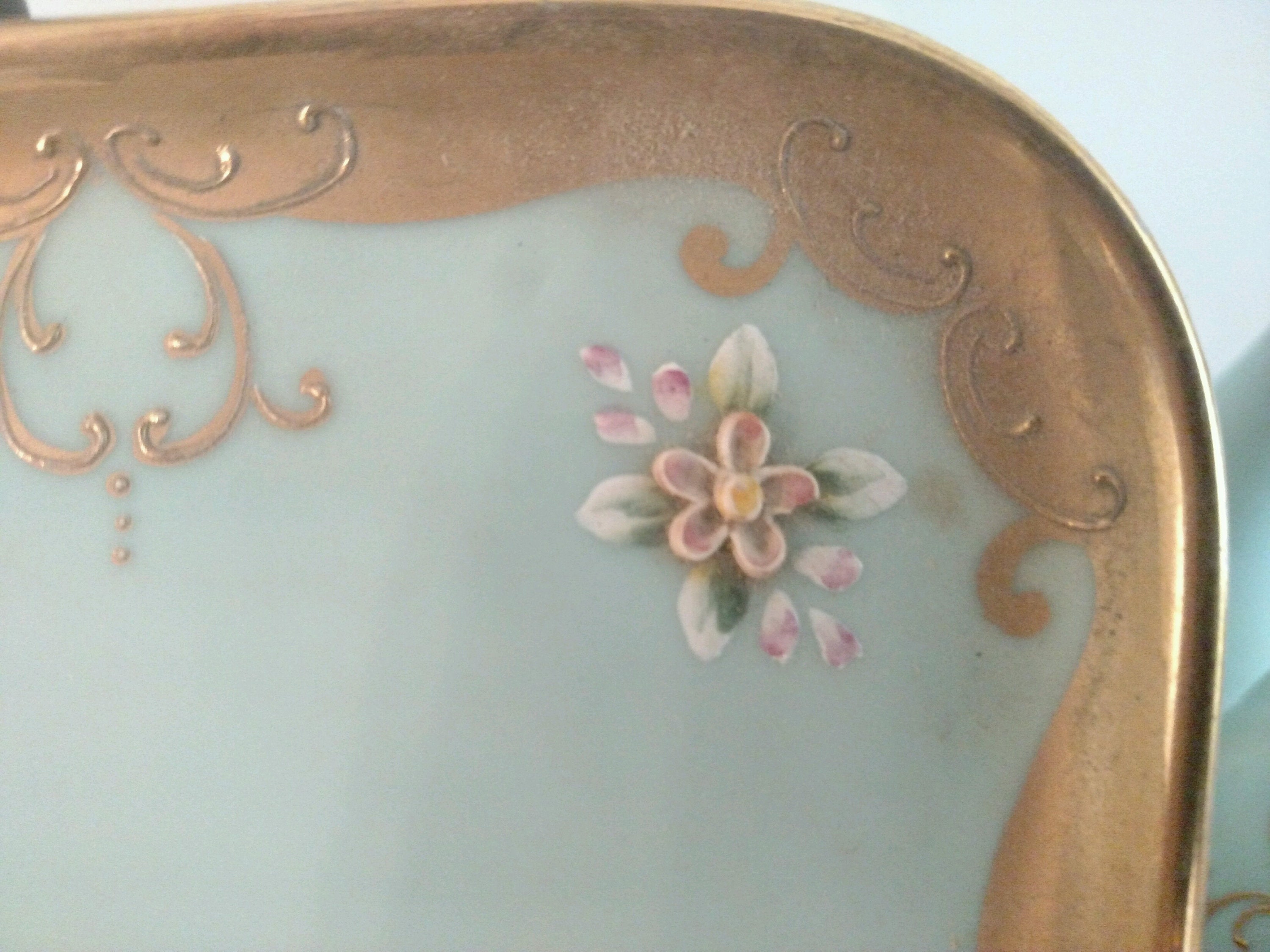 Vintage Lenwile Ardalt Japan Hand Painted Porcelain Moriage Dresser Set ...