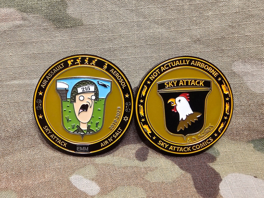 The Official Sky Attack Comics Challenge Coin - Etsy