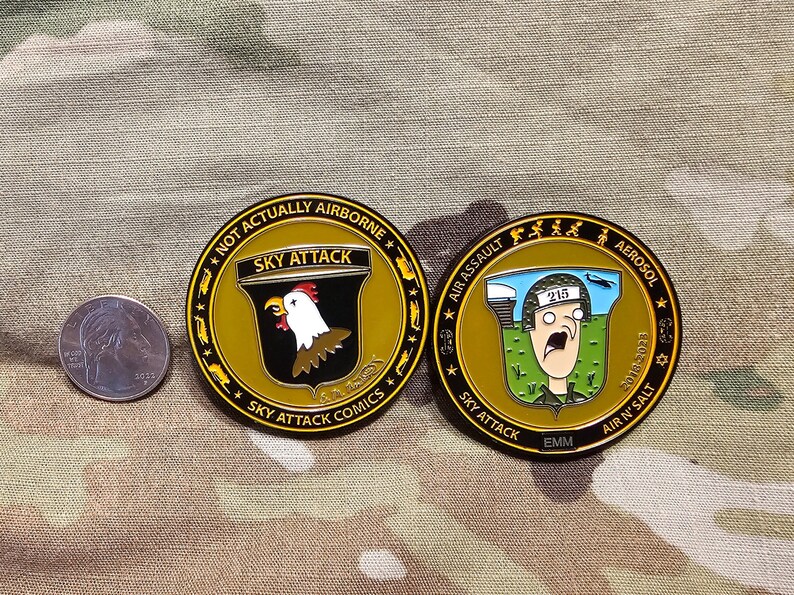The Official Sky Attack Comics Challenge Coin - Etsy