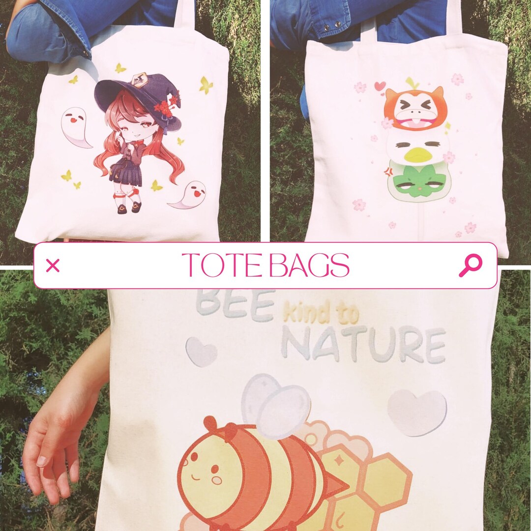 Tote Bags Anime Chibi Style - Etsy