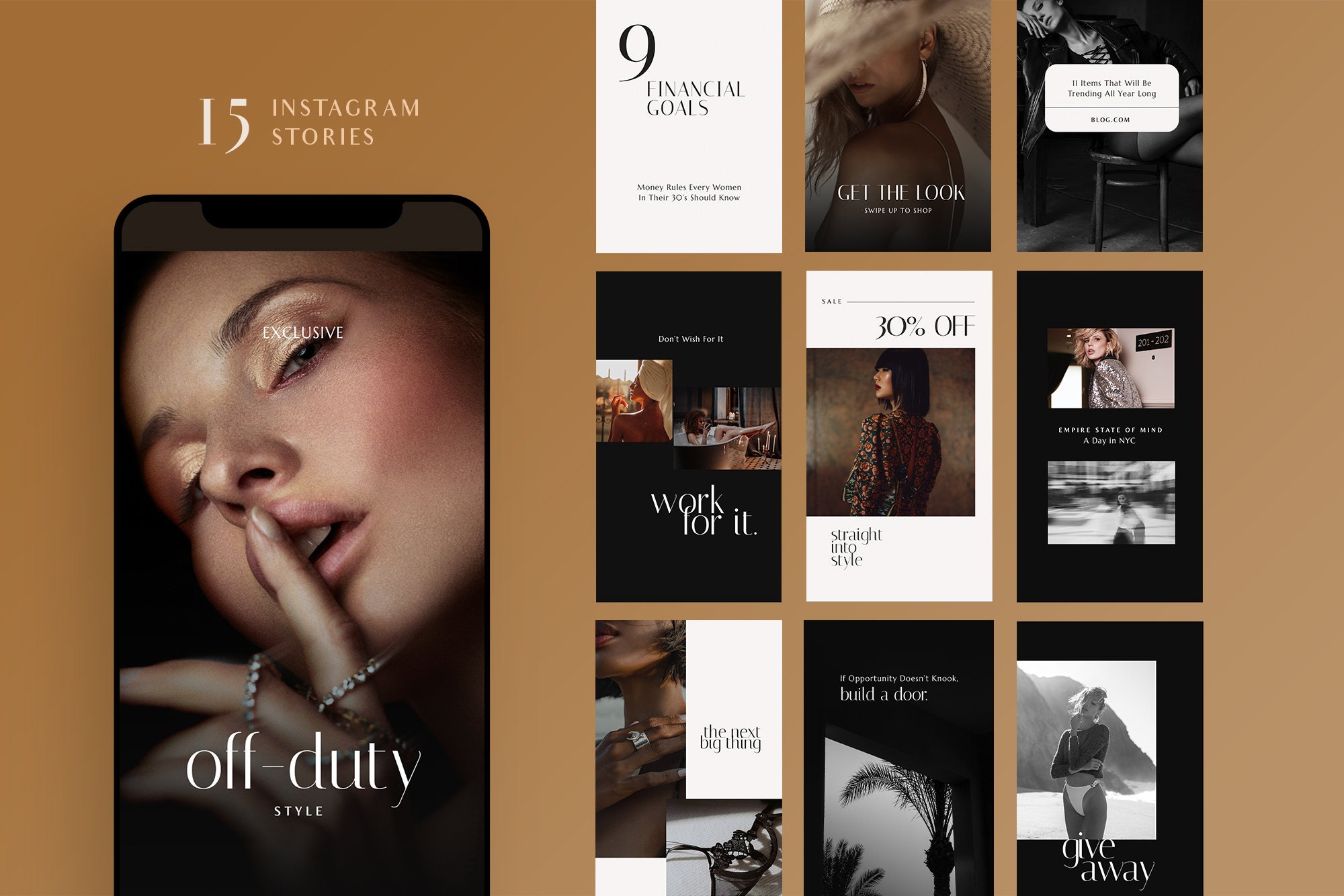 LUXE Instagram Template CANVA + PS, Instagram Story Templates, Feminine ...