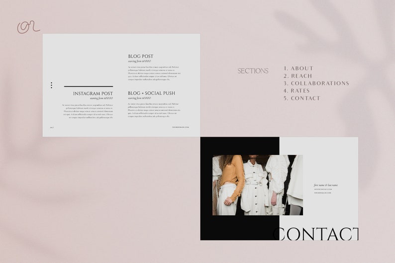 Stylish Brand Media Kit Template, Entrepreneur Media Kit, Influencer ...