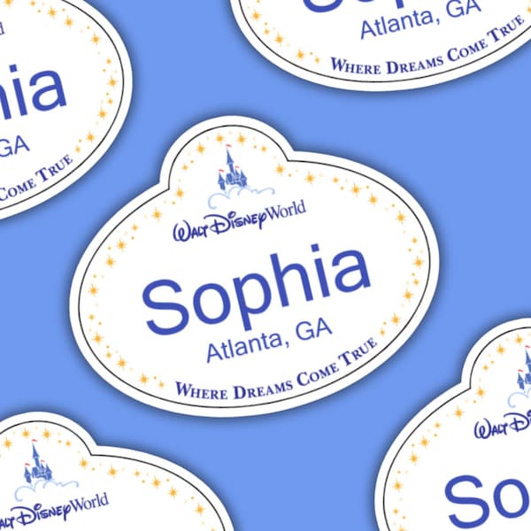 Mickey Name Tag - Etsy