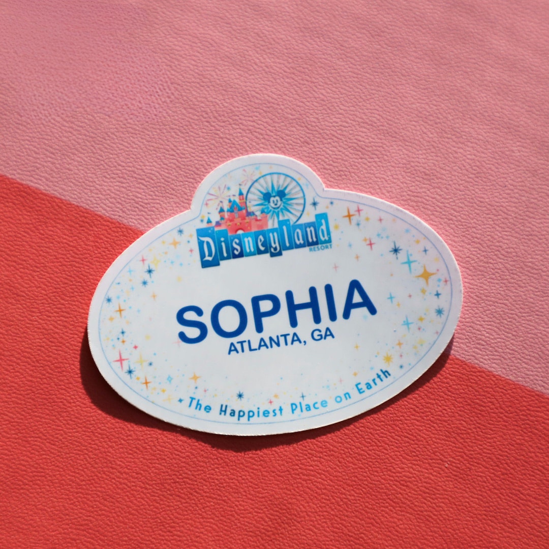NEW Disneyland Name Tag Sticker, Disney Name Tag, Walt Disney World ...