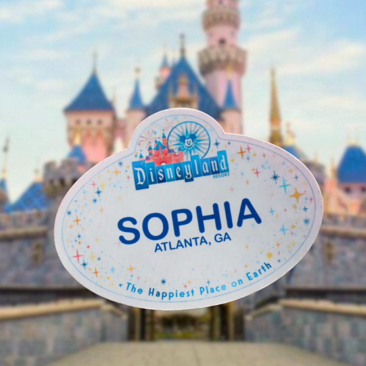 NEW Disneyland Name Tag Sticker, Disney Name Tag, Walt Disney World ...