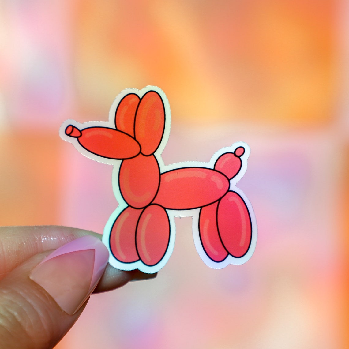 Balloon Dog Sticker Balloon Dog Nostalgic Stickers Sticker - Etsy