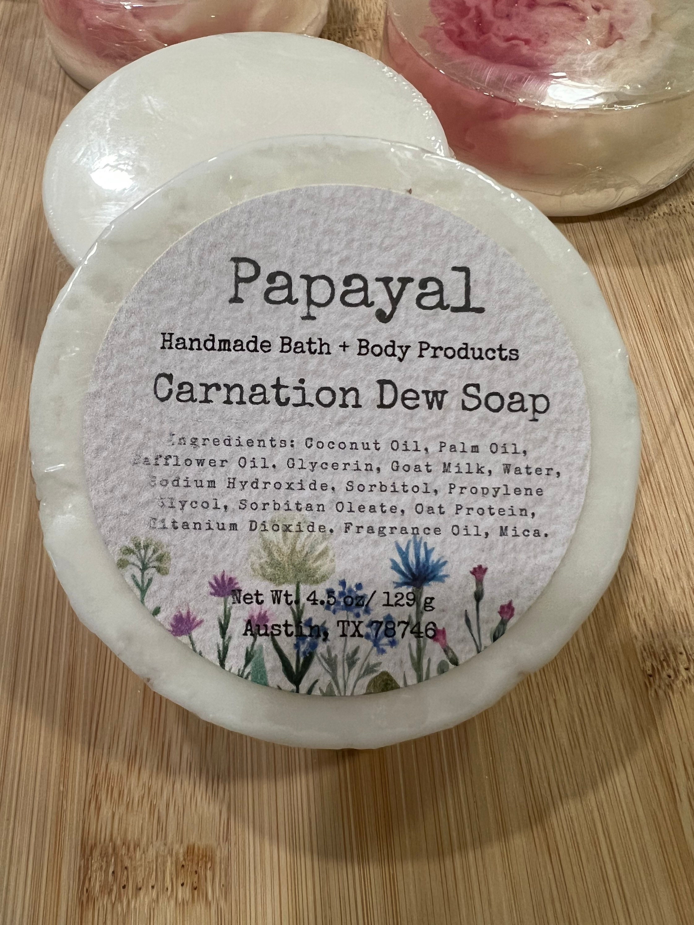 Carnation Dew Soap | Glycerin Handmade Soap | Goat Milk | Natural Soap ...