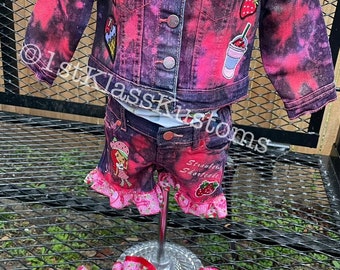 Custom Denim Overall Short Set - Etsy
