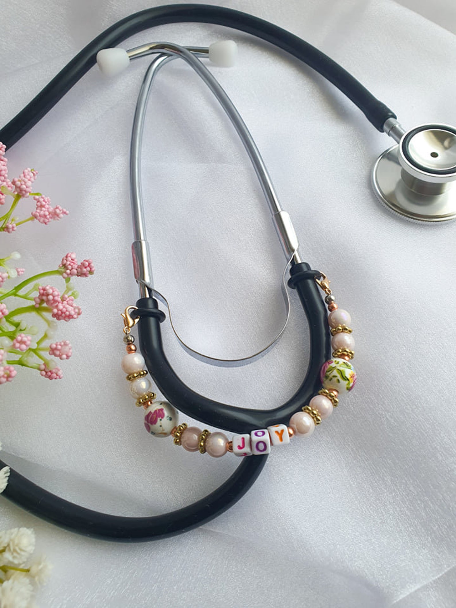 Stethoscope I.D Tag, Customize I.D Tag With Beads, Stethoscope ...