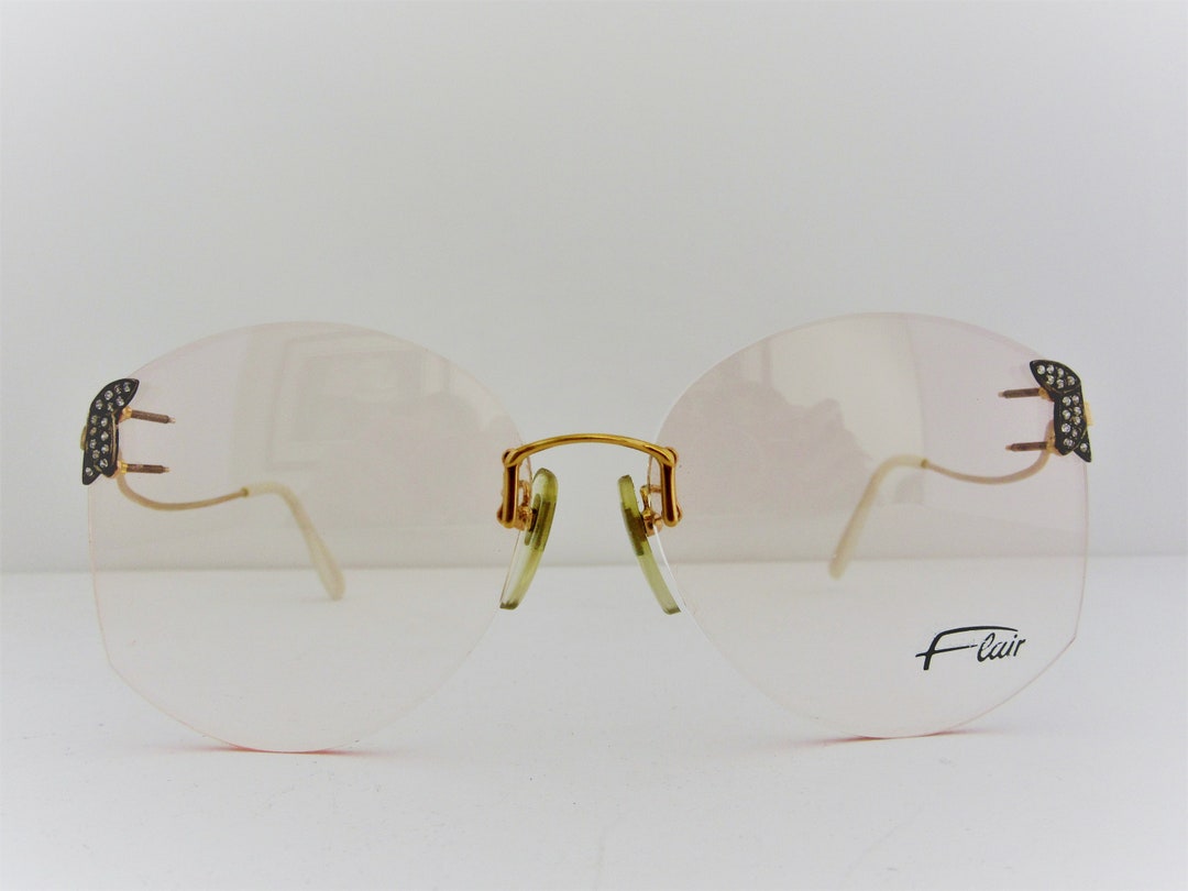 Vintage Eyeglasses Frames Women's Drill Mount FLAIR Jet Set 23 Germany New Old Stock - Etsy
