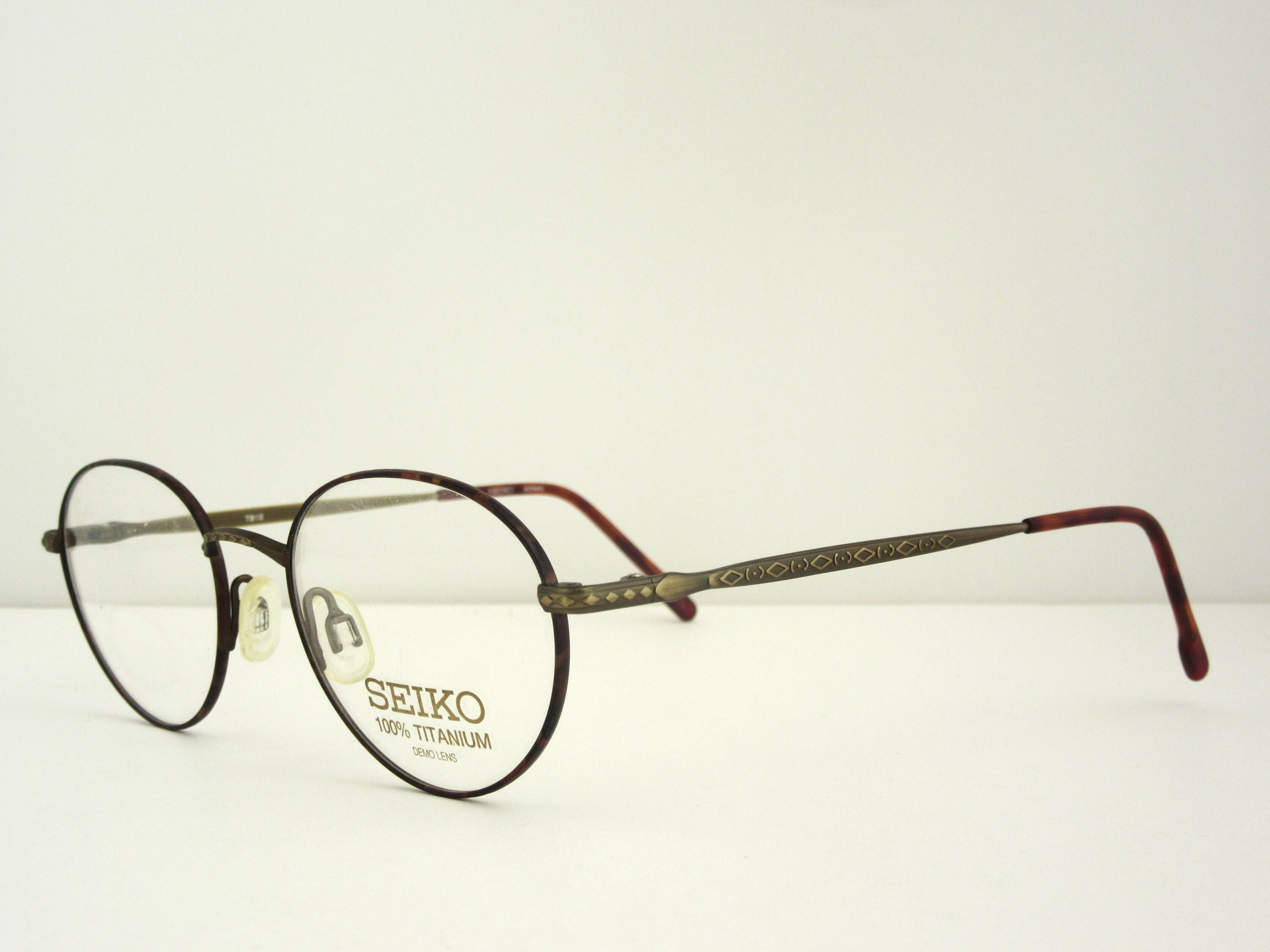 Vintage Seiko Nishiki 100% Titanium P3 Roundish Unisex Eyeglass Frames ...