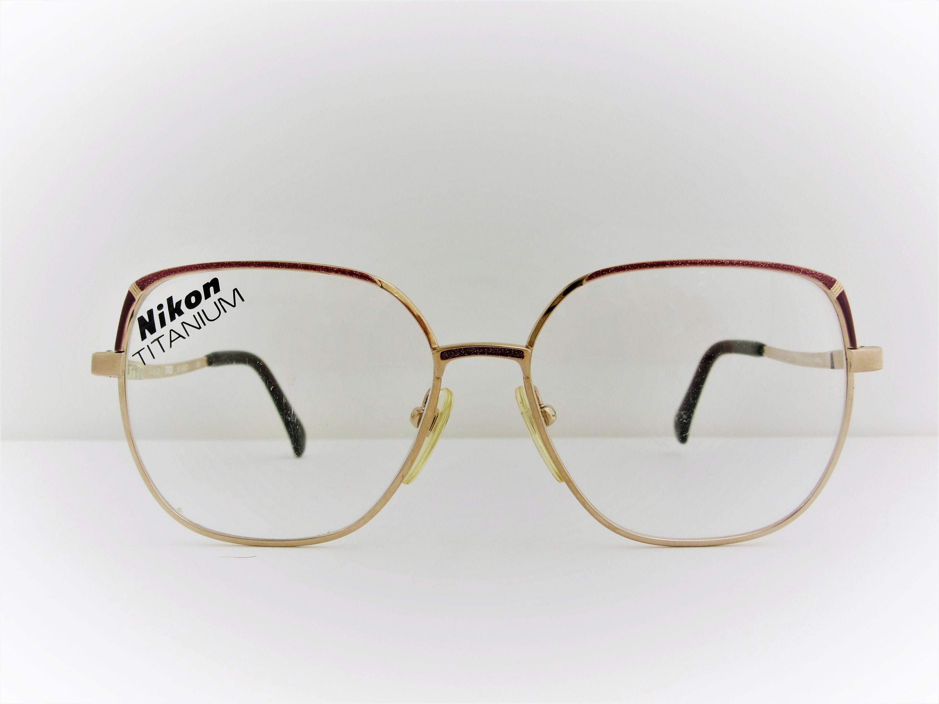 NIKON Titex EB 546T Women's Titanium Eyeglass Frames 1980s Made in ...