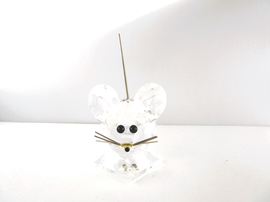 Swarovski Crystal Mouse Figurine With Silver Tail & Whiskers ...