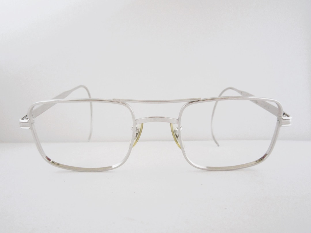 Men's Art Craft With Cable Temples Silver Eyeglass Frames Vintage - Etsy