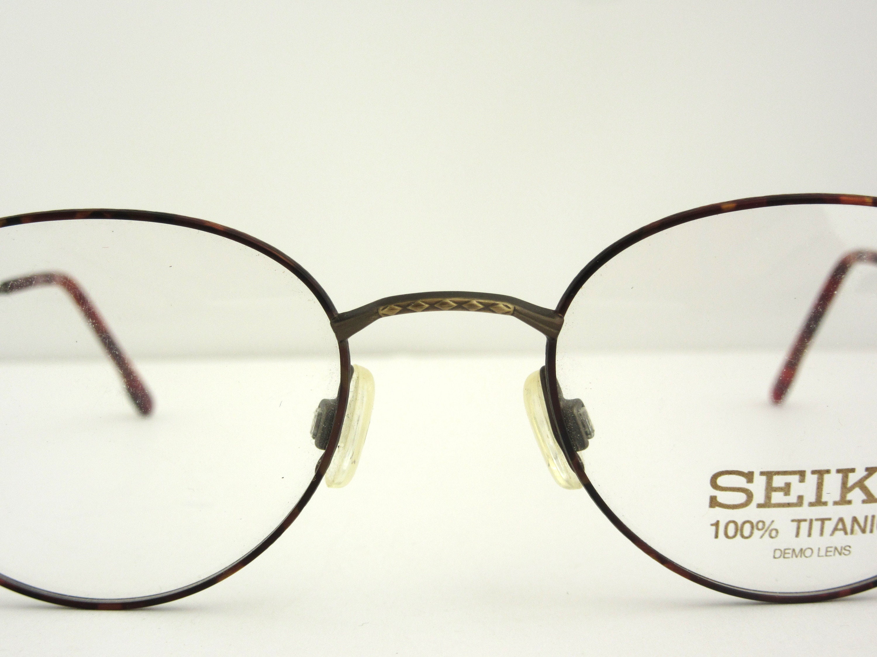 Vintage Seiko Nishiki 100% Titanium P3 Roundish Unisex Eyeglass Frames ...