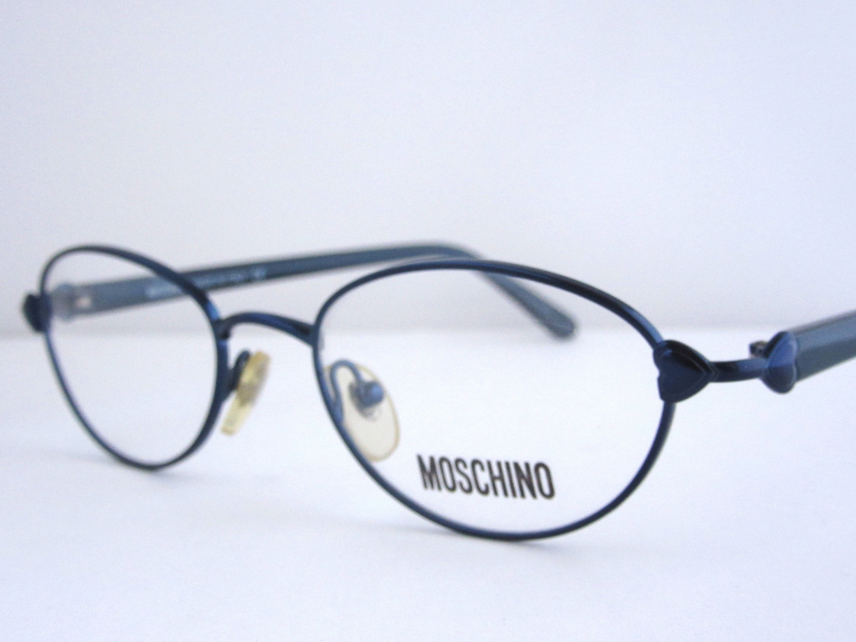 Moschino M3038V Oval With Hearts Women's Eyeglass Frames Italy 90s New ...