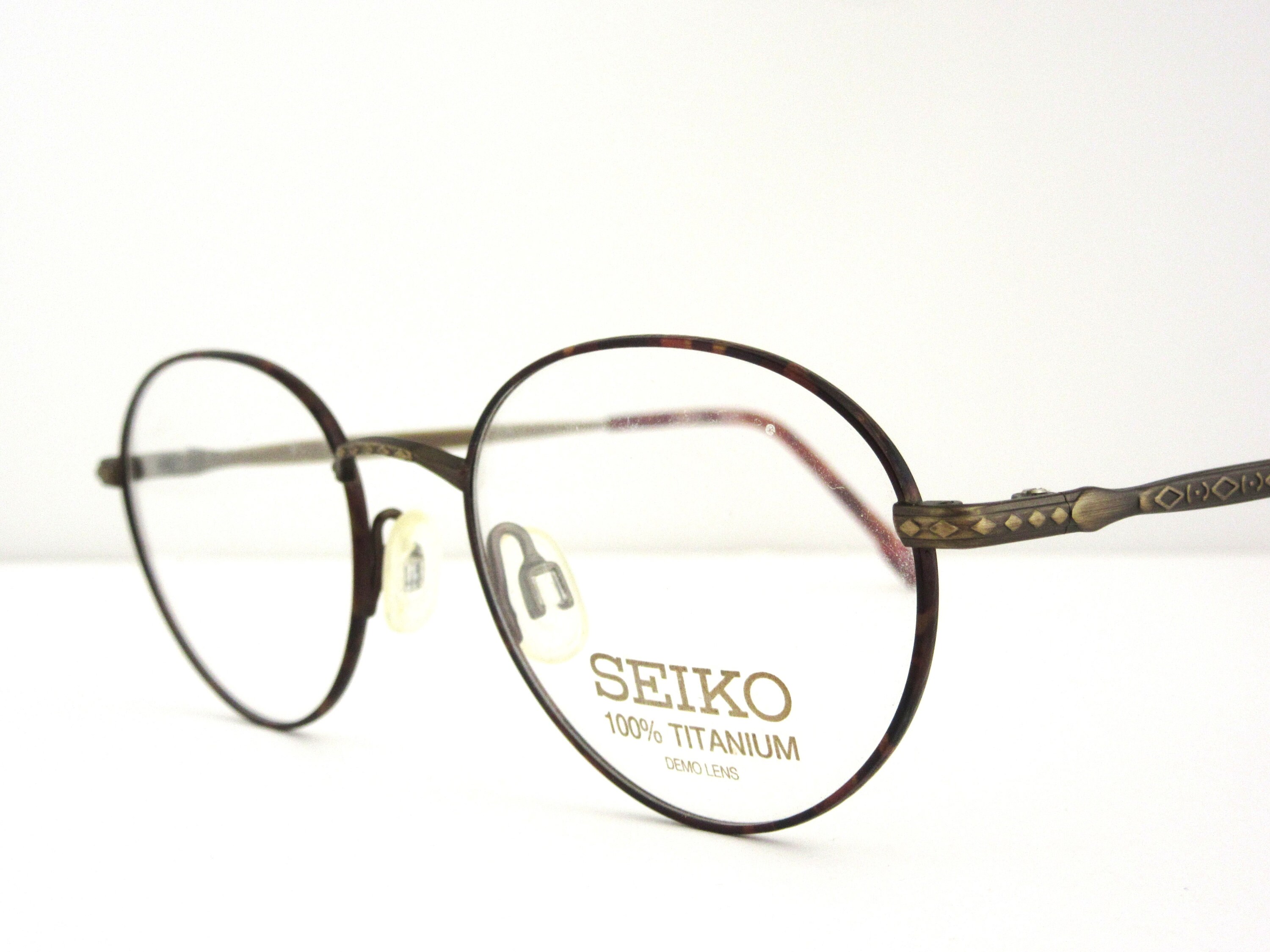 Vintage Seiko Nishiki 100% Titanium P3 Roundish Unisex Eyeglass Frames ...