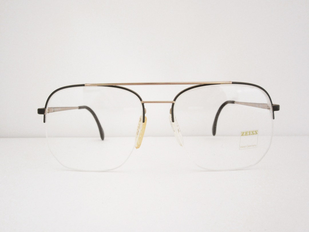 ZEISS 5894 4202 Men's Semi Rimless Eyeglass Frames West Germany 1980s ...