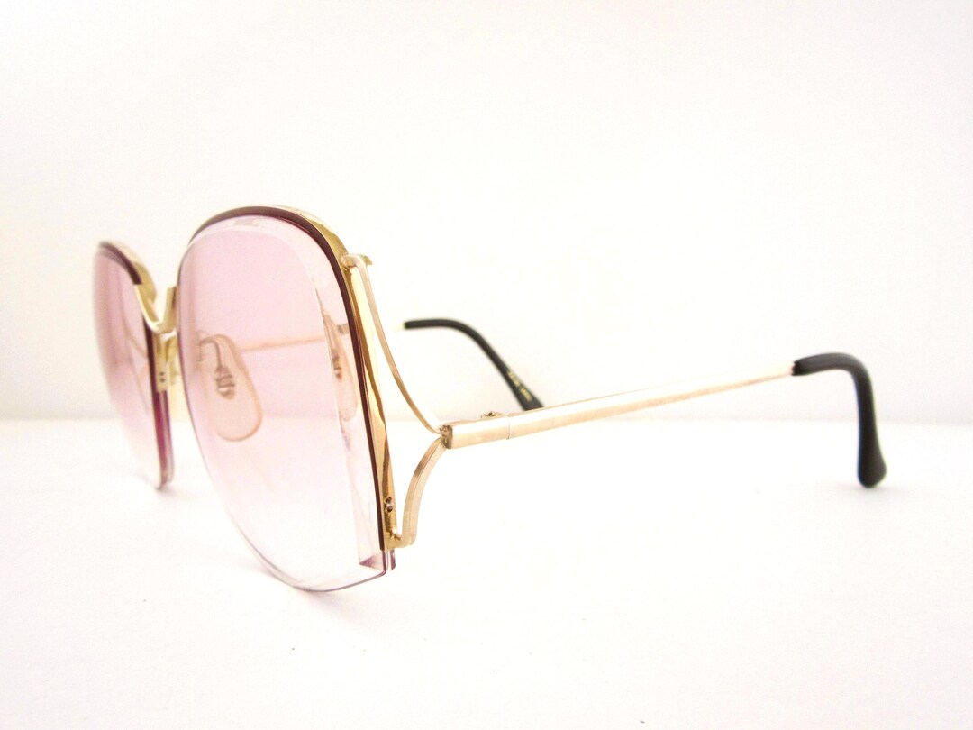 Roberto Elliot Women's Large Half Rimless Eyeglass Frames 70s Vintage ...