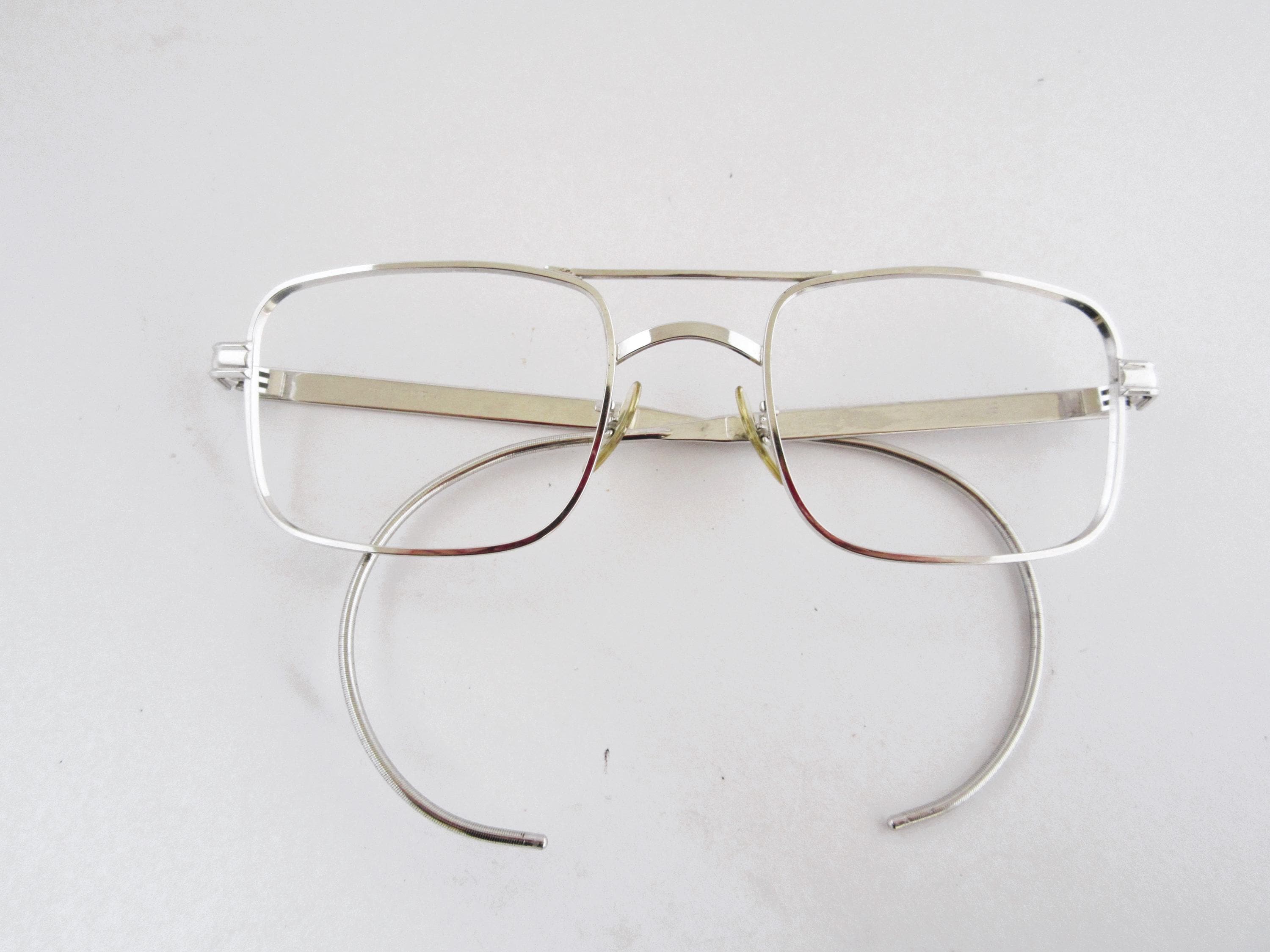 Men's Art Craft With Cable Temples Silver Eyeglass Frames Vintage - Etsy