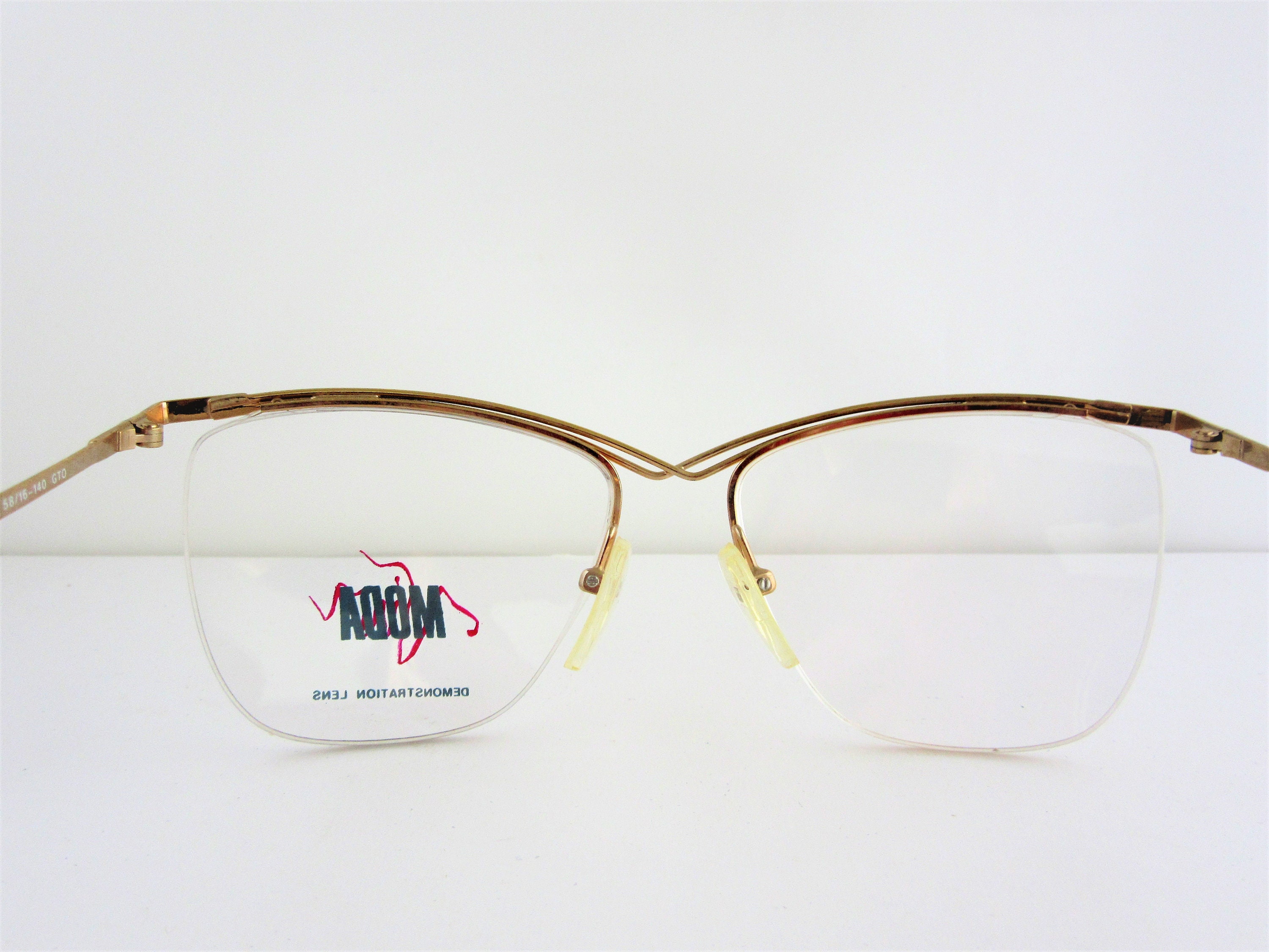 VIVA MODA 338 GTO Women's Semi Rimless Eyeglass Frames 90s Made in ...