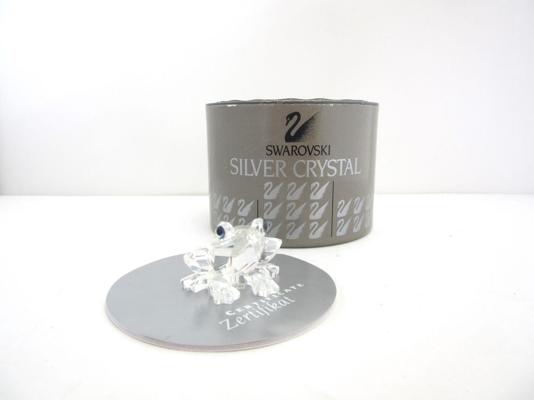 Swarovski Crystal Frog Miniature Figurine A 7642 NR 000 001 Made in ...