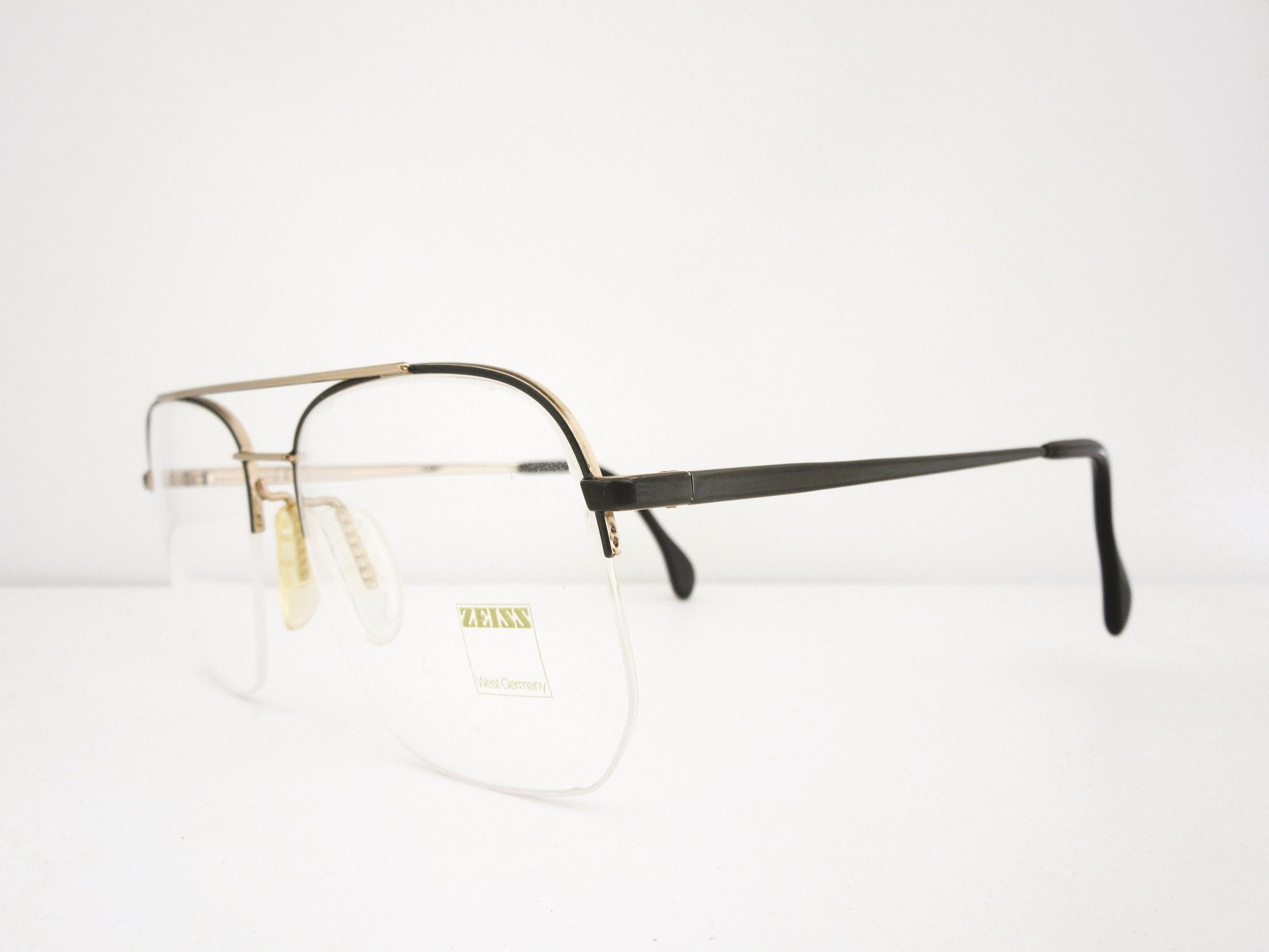 ZEISS 5894 4202 Men's Semi Rimless Eyeglass Frames West Germany 1980s ...