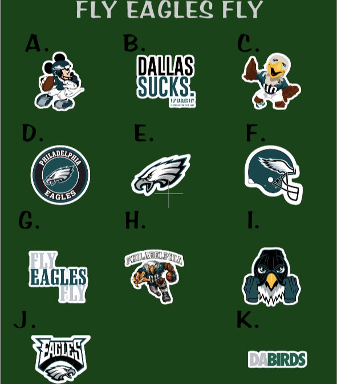 Philadelphia Football Stickers - Etsy