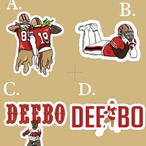 San Francisco Football Stickers - Etsy