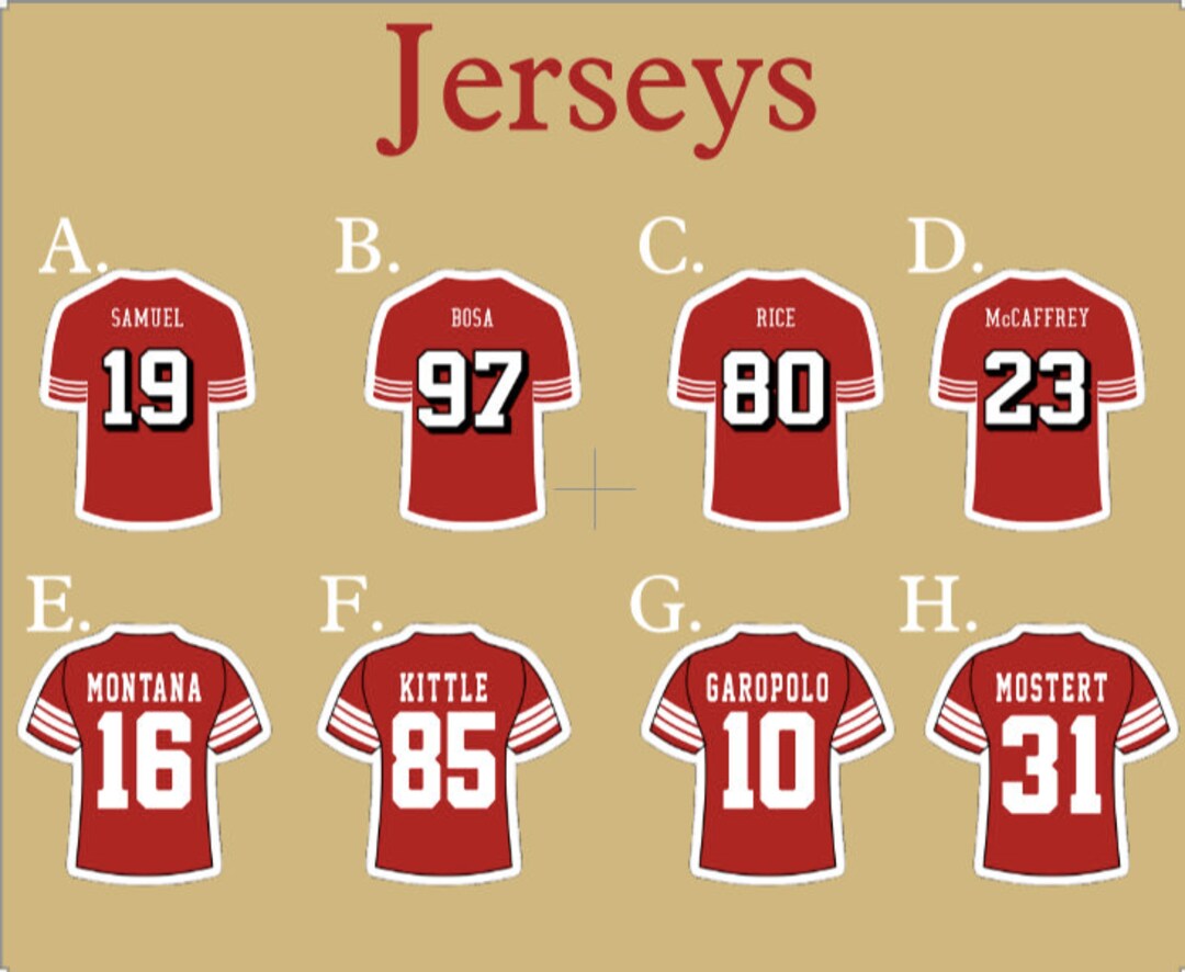 San Francisco Football Stickers - Etsy