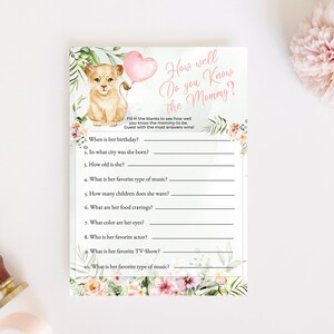Baby Shower Game Do You Know Mommy, Baby Shower Games Printable, Baby ...