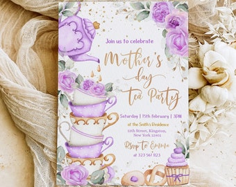 Mothers Day Tea Party Invitation Mother's Day Brunch Invite Mommy and ...