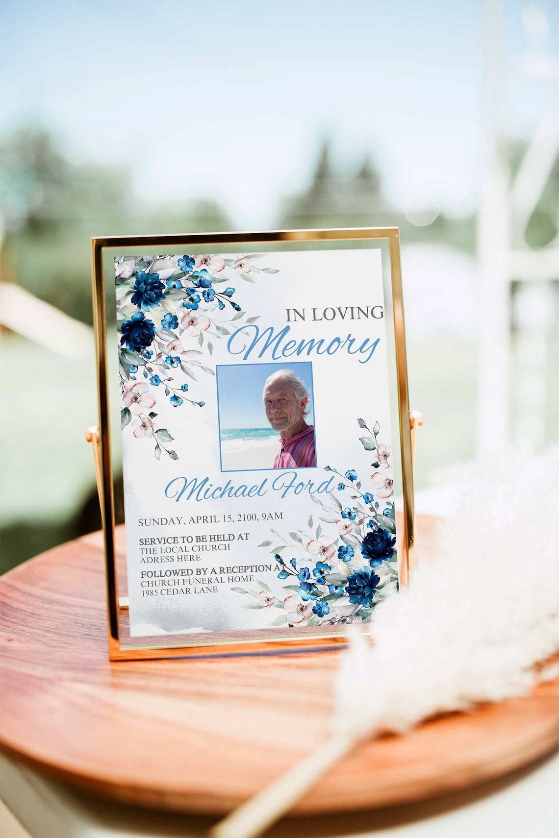 Funeral Invitation Instant Download Funeral Announcement - Etsy