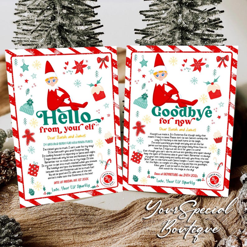 EDITABLE Elf Hello Letter, Greetings From Elf, Elf I'm Back Elf Arrival ...