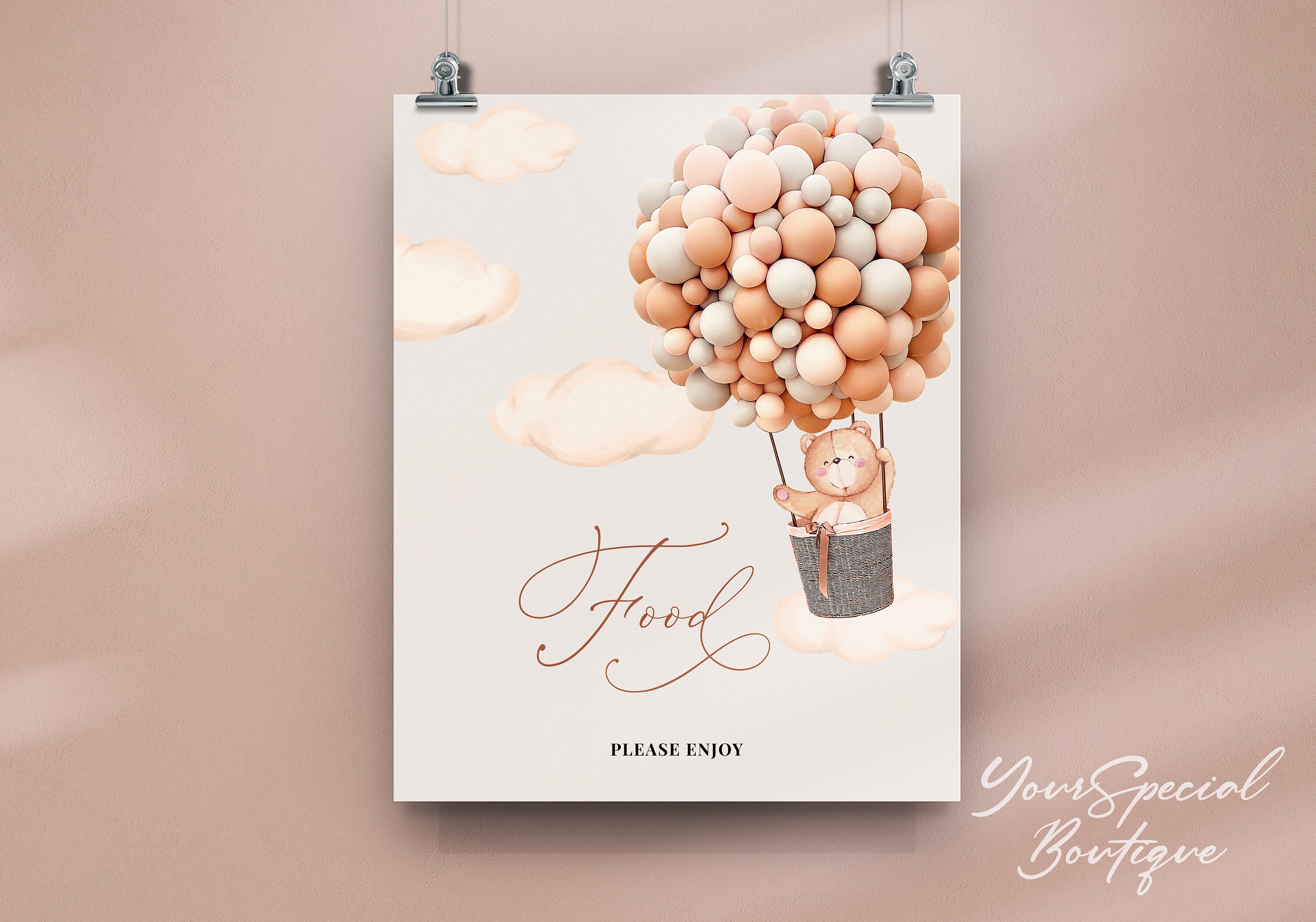Baby Shower Sign Food, Taste the Baby Food Sign, Food Sign Printable ...