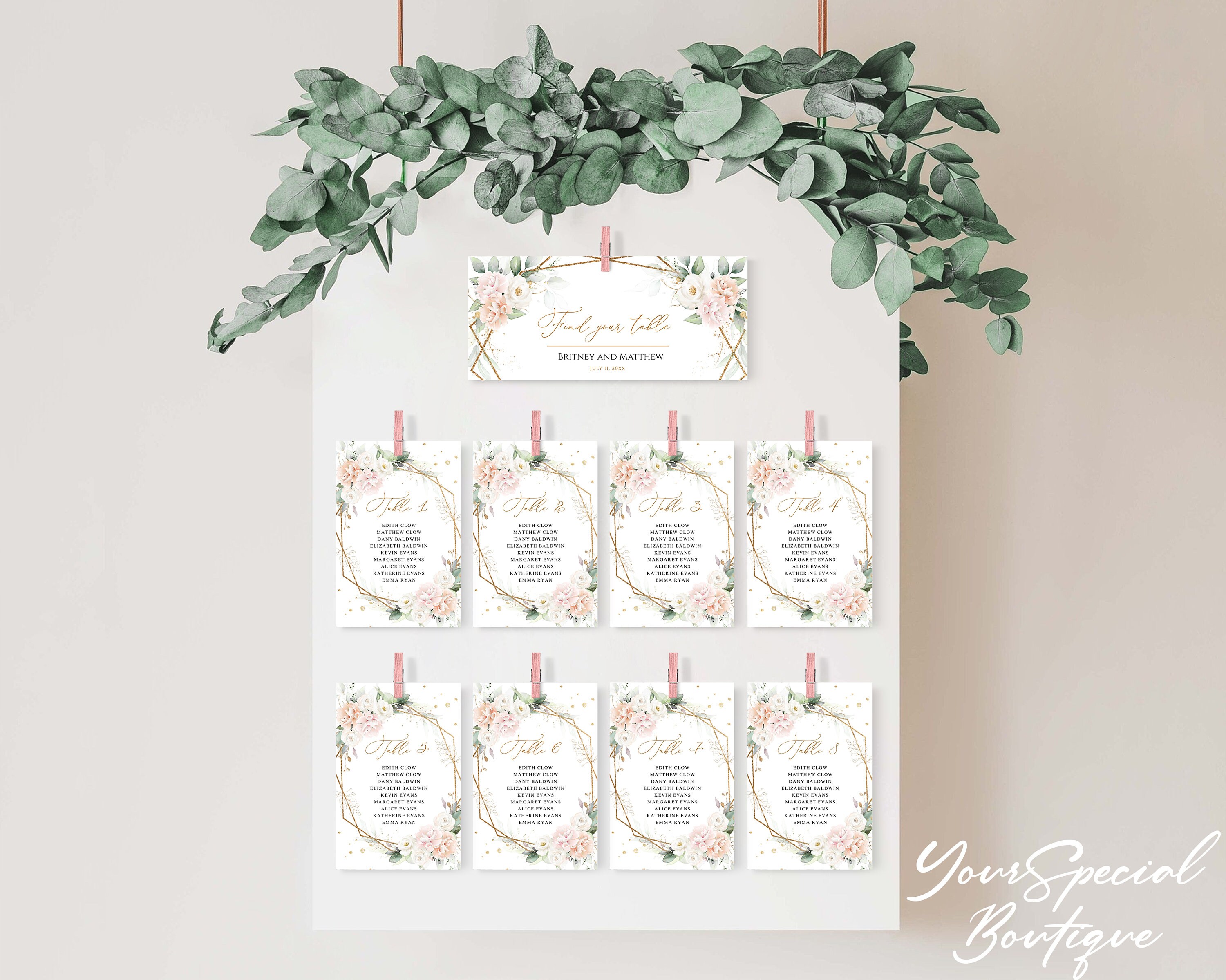 Wedding Seating Cards Template Seating Chart Wedding Seating - Etsy