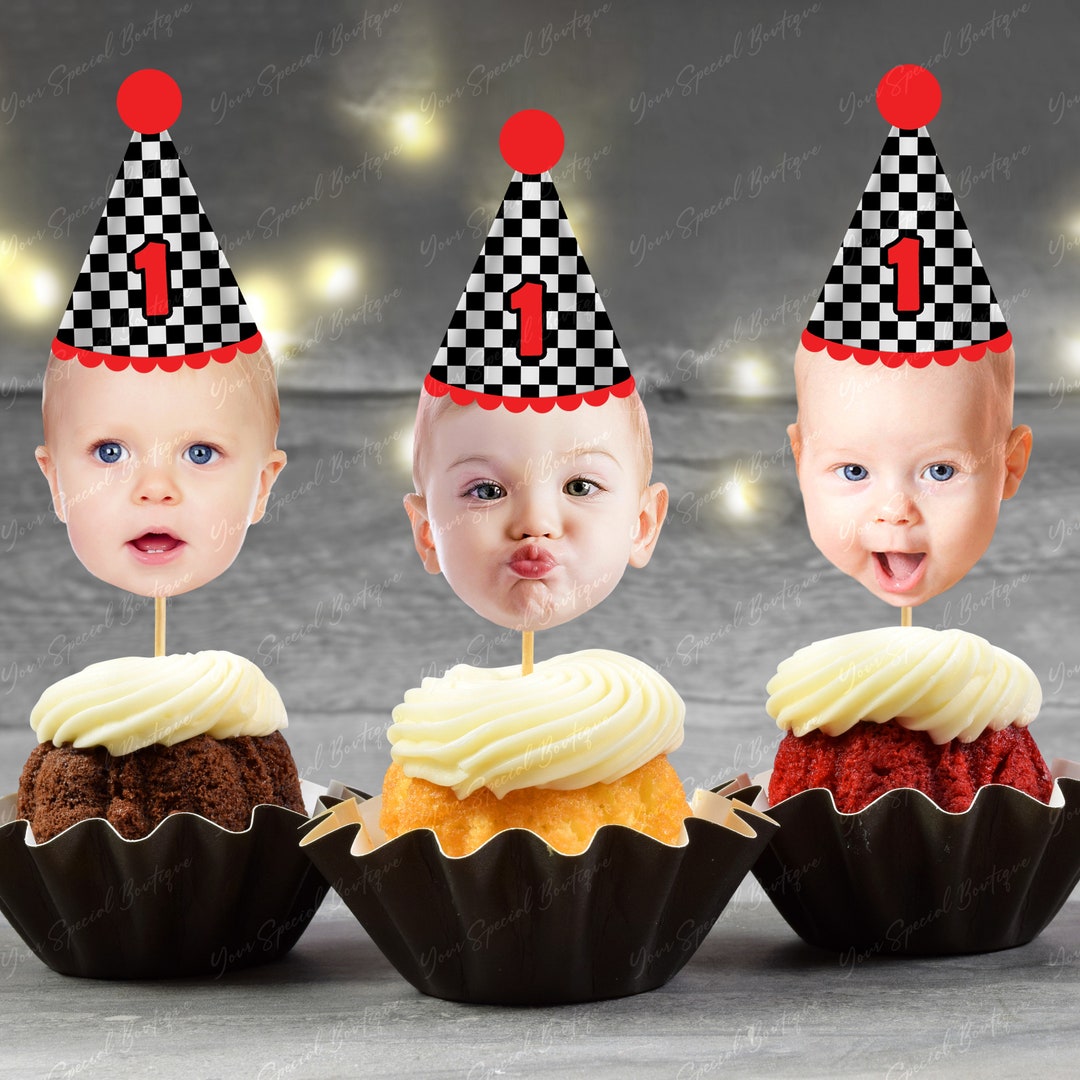 Fast One Cupcake Toppers, Race Car Cupcake Toppers Race Car Theme ...