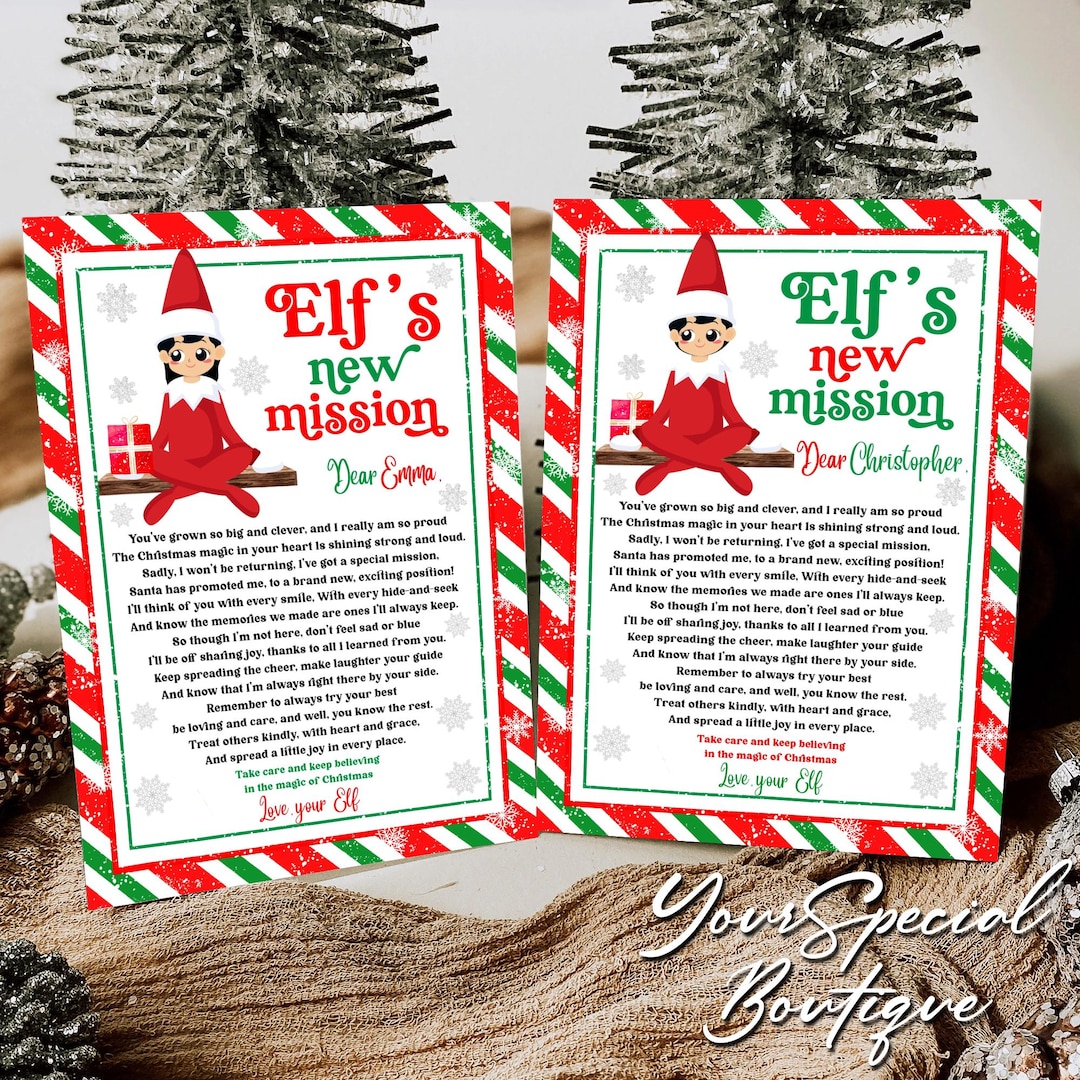 EDITABLE Elf Retirement Letter, Elf Final Letter, Elf Not Visiting Elf ...