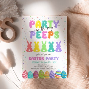 Editable Easter Party Invitation - INSTANT DOWNLOAD - DIY - Easter ...