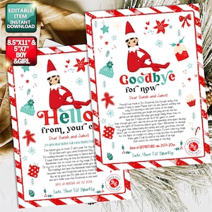 EDITABLE Elf Letter Bundle, Elf Activity Kit Bundle, Elf Arrival Letter ...