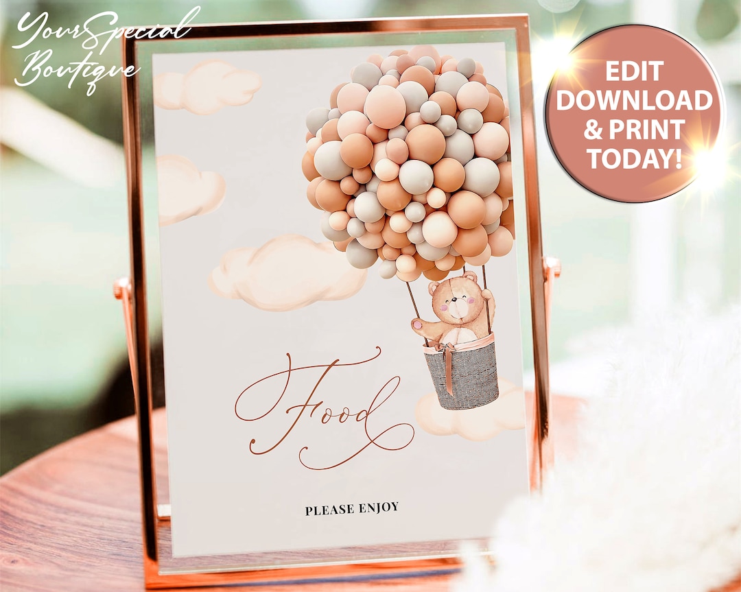 Baby Shower Sign Food, Taste the Baby Food Sign, Food Sign Printable ...