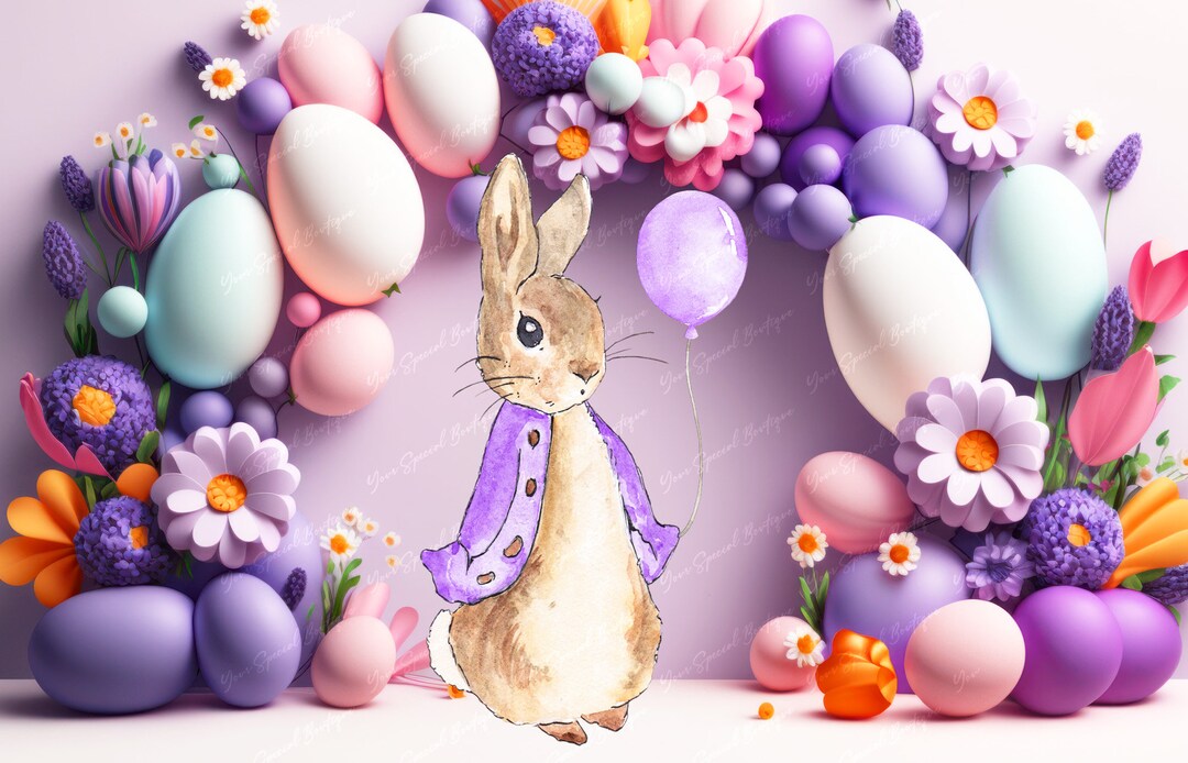 Peter Rabbit Big Decor Cutout, Lilac Bunny Birthday, Rustic Flopsy ...