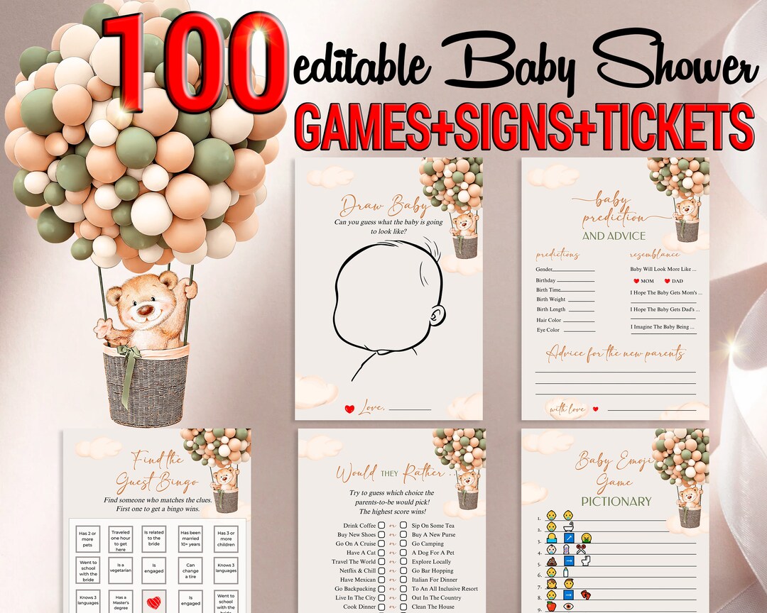 Bear Baby Shower Games, Cute Baby Game Bear Theme, Bear Baby Shower ...