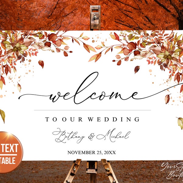 Fall Welcome Sign - Etsy